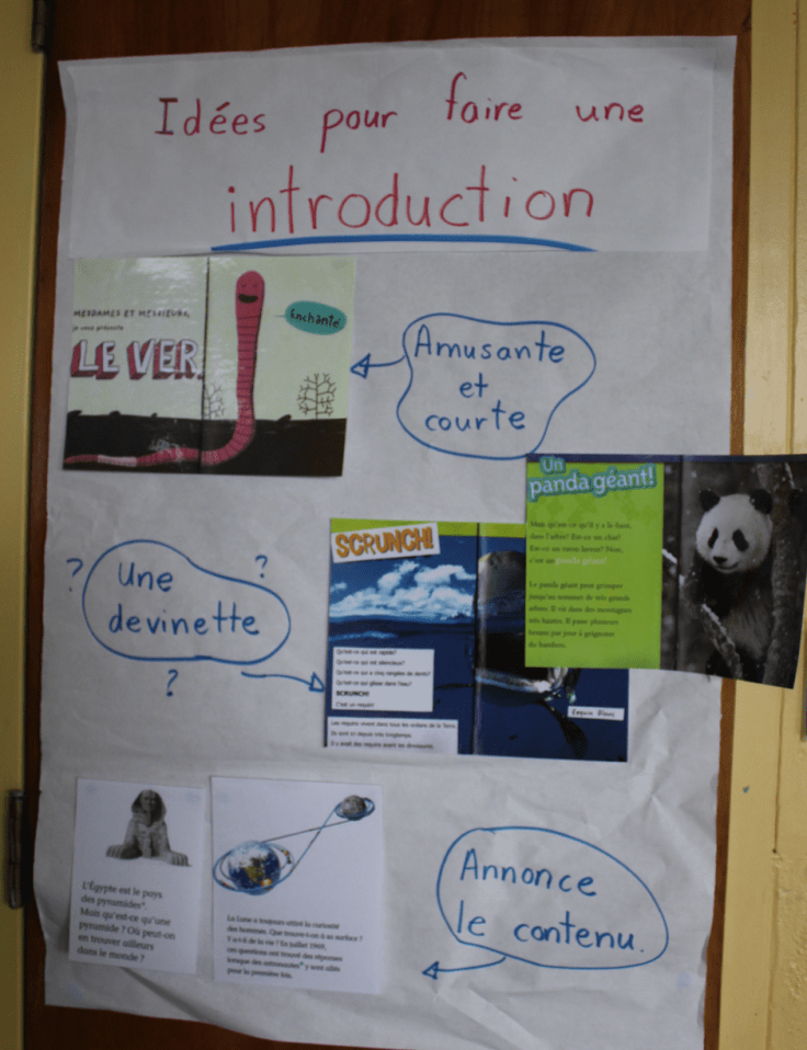 Des exemples de tableaux d’ancrage – Les ateliers d'écriture et de ...